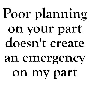 CafePress Poor Planning On Your Part Mug Ceramic Coffee Mug, Tea Cup 11 oz