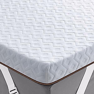 BedStory Memory Foam Mattress Topper Full - 4 Inch Copper Infused Bed Toppers - High Density Foam and Premium Soft Cover, CertiPUR-US Certified