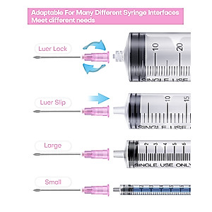 100Pcs 18Ga 1 Inch Needle Luer Lock Industrial Accessories, Sterile Individual Package for Lab Scientific Measuring, Refilling Inks, Plant and Industry