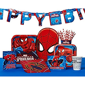 Amscan Spider-Man Webbed Wonder Hanging Swirl Decorations - Assorted Designs, 12 Pcs