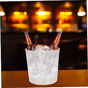 FUOYLOO Beer Cooler Whiskey Cooler 4pcs Ice Bucket Bottle Bucket Plastic Student Small Ice Buckets Beer Coolers