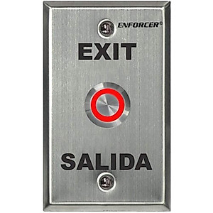 Seco-Larm Enforcer Push-to-Exit Plate, Vandal Resistant, Illuminated (SD-7275SGEX1Q)