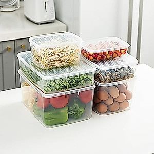 Cetomo Portion box with lid. 6 Pack Grocery Storage Box Container Sets Cereal Containers Use for School Work Travel