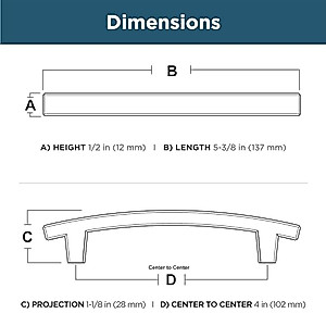 Franklin Brass Pierce (10-Pack) Cabinet Handles 4' Hole Center Brushed Nickel Kitchen Drawer Pulls Dresser, Furniture Hardware P29615K-SN-B