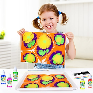 Toylogy Marbling Paint Art Kit for Kids Art and Crafts for Kids Ages 6-12 Craft Kits for Girls & Boys Gift Ideas for Kids Activities Age 4 5 6 7 8 9 10 Year Old Girls Gift