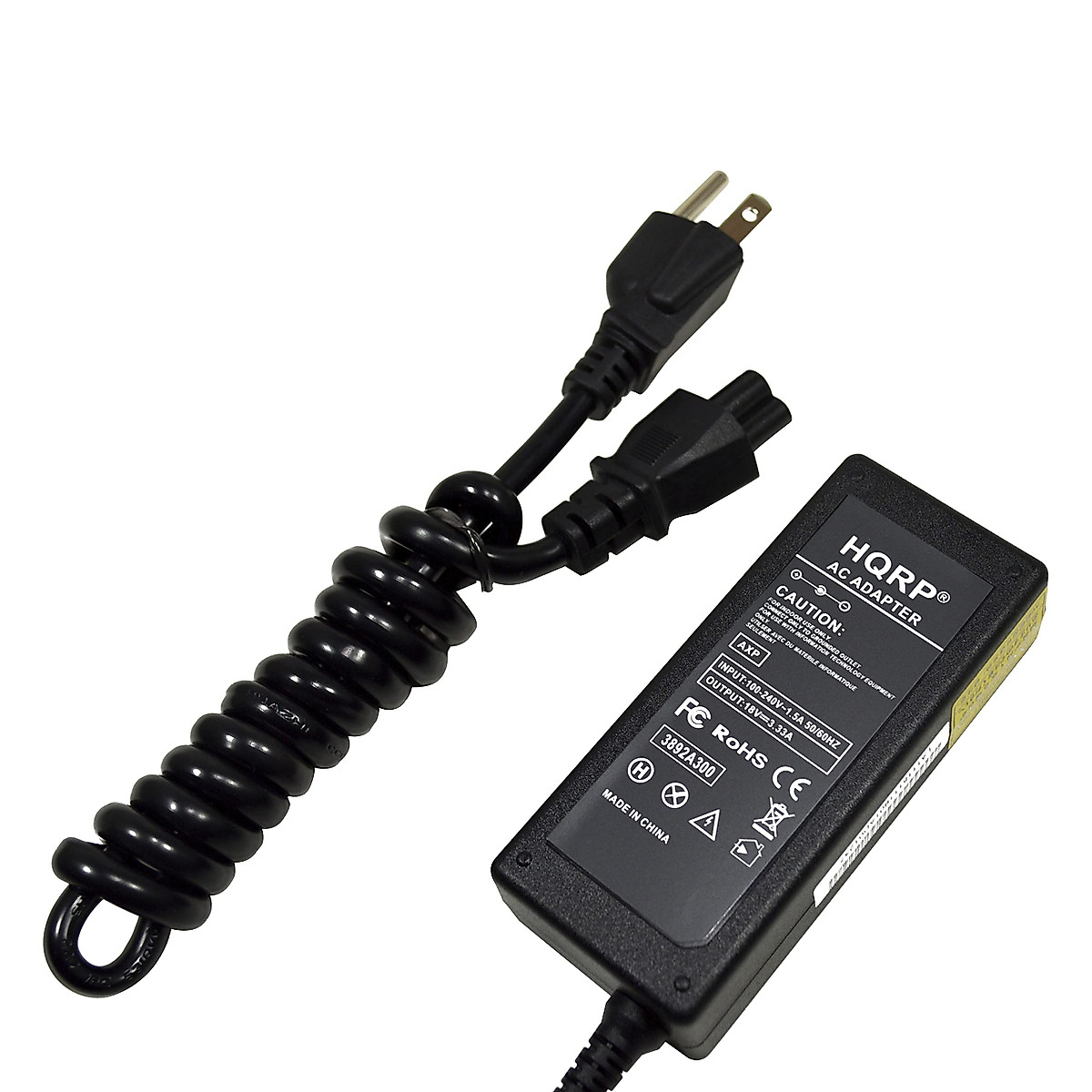 HQRP 18V AC Adapter Compatible with Pyle PSBV200BT PSBVWF300B 300 Watt Bluetooth Soundbar Home Theater Speaker Sound-Bar Power Supply Cord Adaptor + Euro Plug Adapter