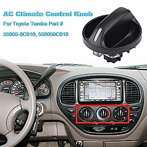 RDBS AC Climate Control Knob Compatible with 2000-2006 Toyota Tundra Blower/Temperature/Air Flow Control Switch Knob,Replaces 55905-0C010, 559050C010