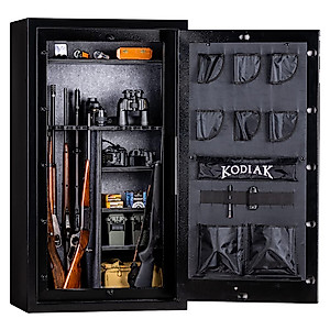 Kodiak Home Gun Safe for Rifles & Pistols | KBX5933 by Rhino Metals with New SafeX Security System | 46 Long Guns & 6 Pistol Pockets | 40 Minute Fire Protection | 395lbs