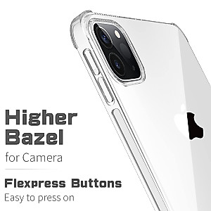 AICase for iPad Pro 12.9 inch 2021 (5th Gen) Clear Shock Absorbing Flexible TPU Protective Cover Transparent Slim Compatible with Pencil for iPad Pro 12.9 2021/2020