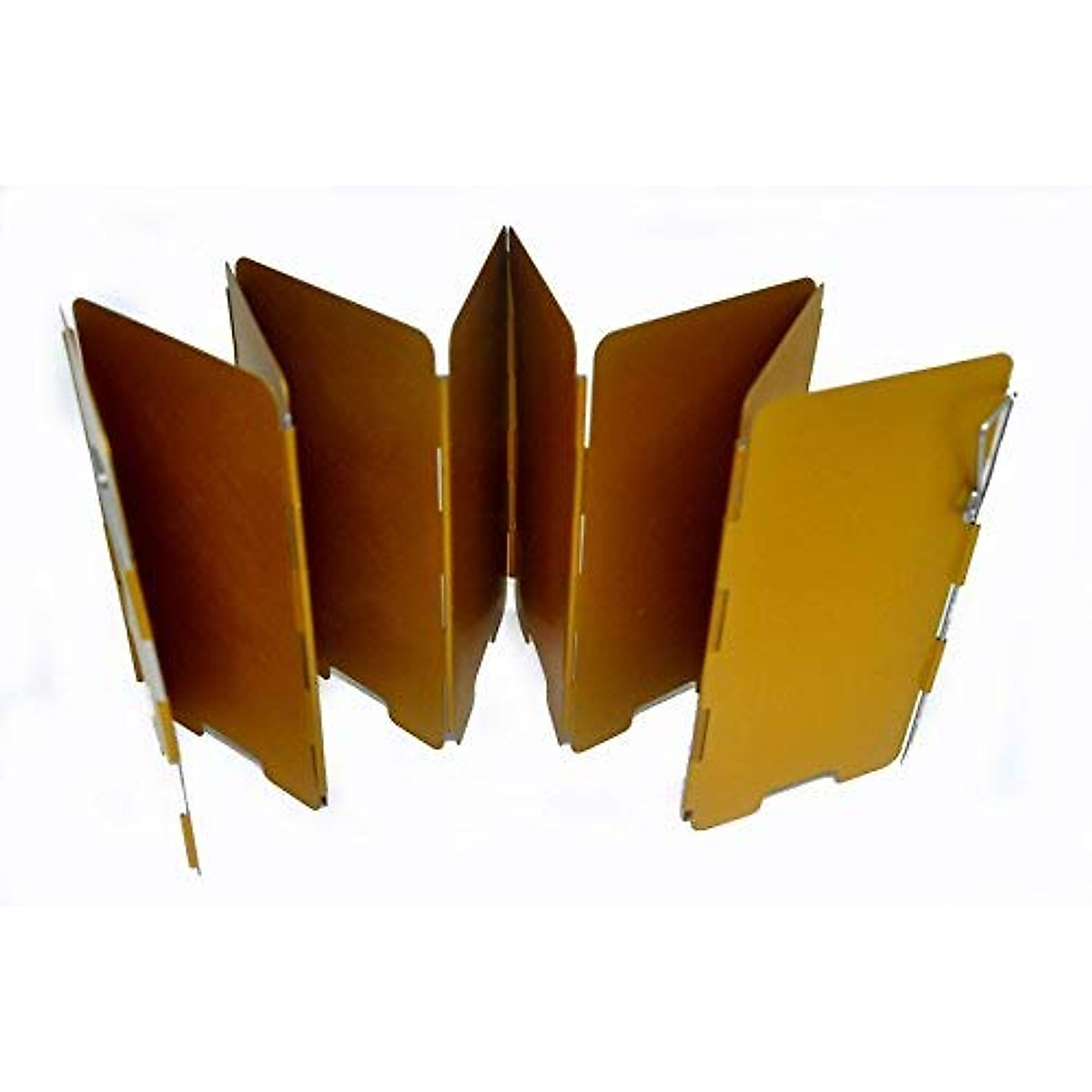 None-branded Folding Camping Picnic Cooker Stove Wind Screen Windshield (Gold)