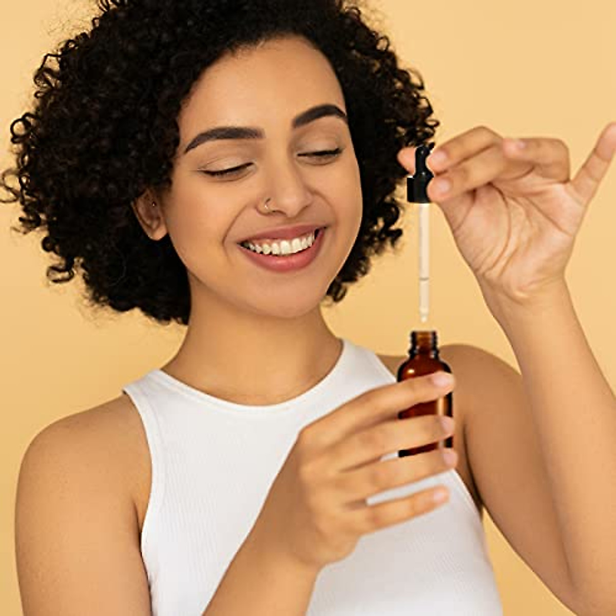 casato 2 Oz Eye Dropper Bottle, 18 Pack 50ML Amber Glass Eye Tincture Bottles with Dropper for Oil, Perfume, and Liquids for Essential Oils, Chemistry Lab Chemicals, Colognes & Perfumes