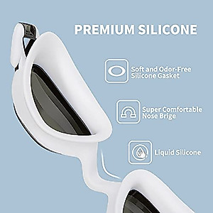 COPOZZ Swimming Goggles Men Women, Youth Swim Goggles Anti-fog Lenses Anti Uv No Leaking Adult Teenagers Pool Water Glasses