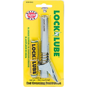 LockNLube Grease Gun Coupler XL - Extra reach for recessed grease fittings