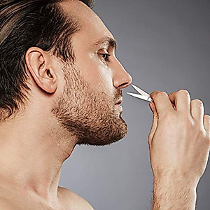 3 Pack Small Nose Scissors Facial Hair Scissors Mini Beauty Scissors Stainless Steel Trimming Pointed Scissor for Grooming Eyebrows, Nose, Mustache, Beard