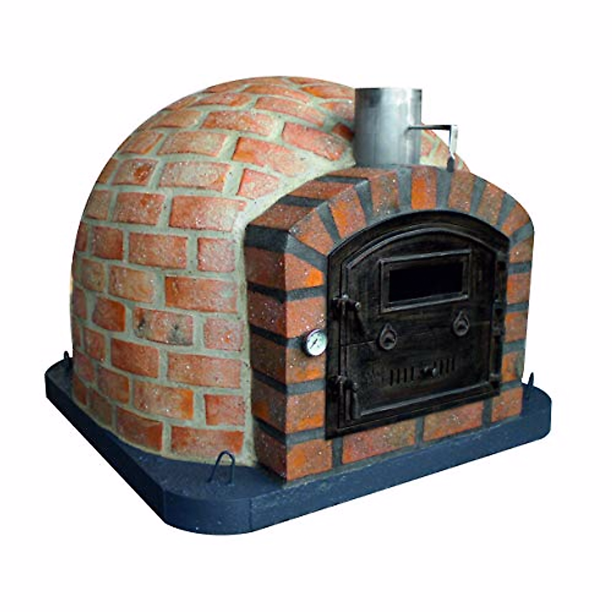 Authentic Pizza Ovens Rustic Lisboa Traditional Brick Premium Pizza Oven, Wood Fire Outdoor Oven