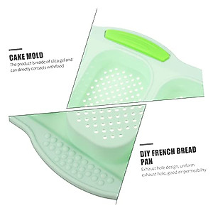 UPKOCH 9 Cake Mold Mini Baking Pans Para Chocolate De Brownies Brownie Making Cupcake Tray Muffin Tray French Bread Mold 9 Cavity Loaf Mold Baking Mold Green Bakeware Oven