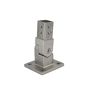 Stainless Steel Adjustable Stop Flange For Stairs Stringer Handrail Post Stainless Steel Systems (1-5/8" Square)