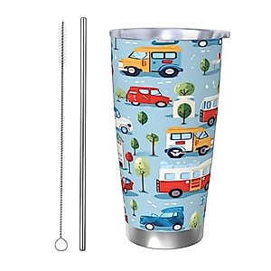 AYCZN Rescue Vehicles Cartoon 20 OZ Tumbler Stainless Steel Travel Coffee Mug, Cute Insulated Water Bottle with Lid Leakproof Thermal Cup