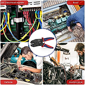 TUBTAP Crimping Tools for Electrical Connectors [AWG 20-10] - Wire Crimpers - Wire Crimping Tool - Ratcheting Wire Crimper for Heat Shrink Wire Connectors and Insulated Nylon Connectors, 0.5-6.0mm²
