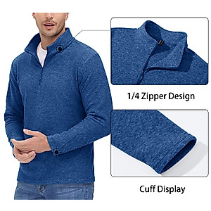MAGCOMSEN Mens Shirts Long Sleeve Slim Fit Outdoor Sweatshirts Men Quick Dry Shirts Casual Shirts Mens Fishing Shirts Winter Fleece Jacket Running Shirts