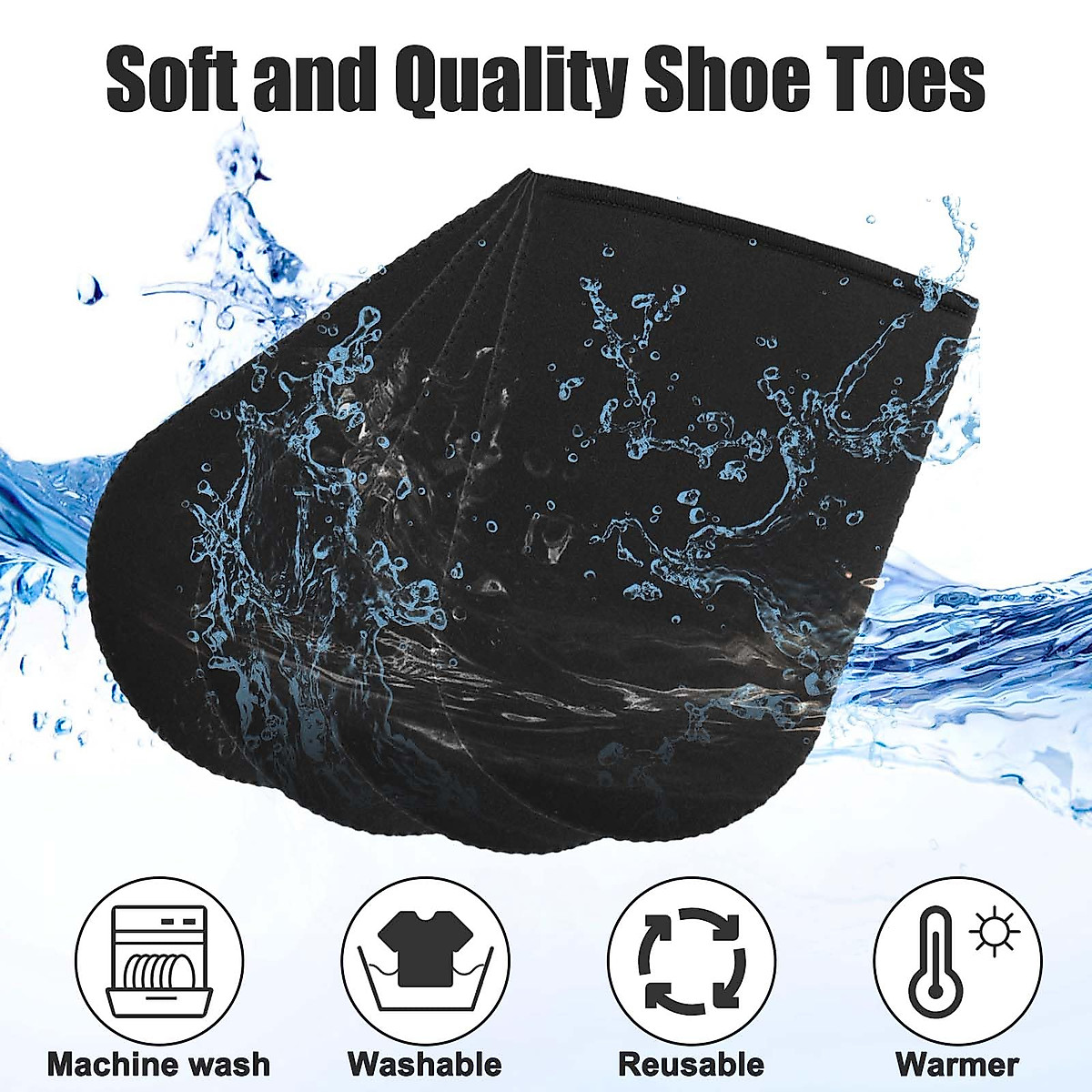 Palksky 1 Pairs Ice Bath Toe Covers, Neoprene Toe Socks, Cold Plunge Tub Accessories, Reusable Toe Warmers for Cold Coolers, Ice Baths at Home(L)