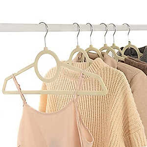 Black Velvet Hangers and Ivory Velvet Hangers Bundle.