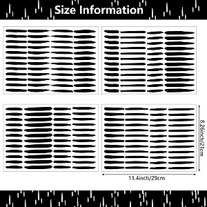 192 Pieces Boho Line Wall Decals Modern Abstract Decor Sticker Removable Peel and Stick Striped Wallpaper Black Stripes Art Wall Vinyl for Urban Minimalist Bedroom Office Nursery Home Decoration