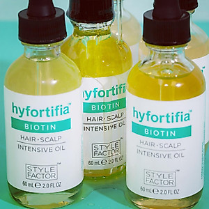 Style Factor hyfortifia™ Biotin Shampoo Conditioner Treatment | Shine Strengthen and Nourish | Made in USA (Hair Scalp Intensive Oil 2 Oz)