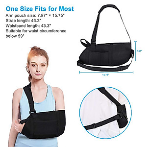 Tiiyee Shoulder Abduction Sling, Shoulder Immobilizer Rotator Cuff Support Brace Comfortable Rotator Cuff Support Brace for Shoulder Injury Men Women Broken Fracture