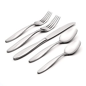 Oneida Tonya 20 Piece Everyday Flatware Set, Service for 4, 18/0 Stainless Steel, silverware set
