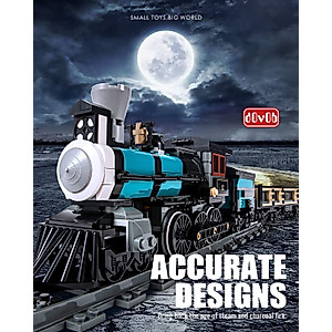 dOvOb TH10 Steam Train Building Kit with Train Track, Collectible Steam Locomotive Engineering Toys Set for Kids and Adult (560 PCS)