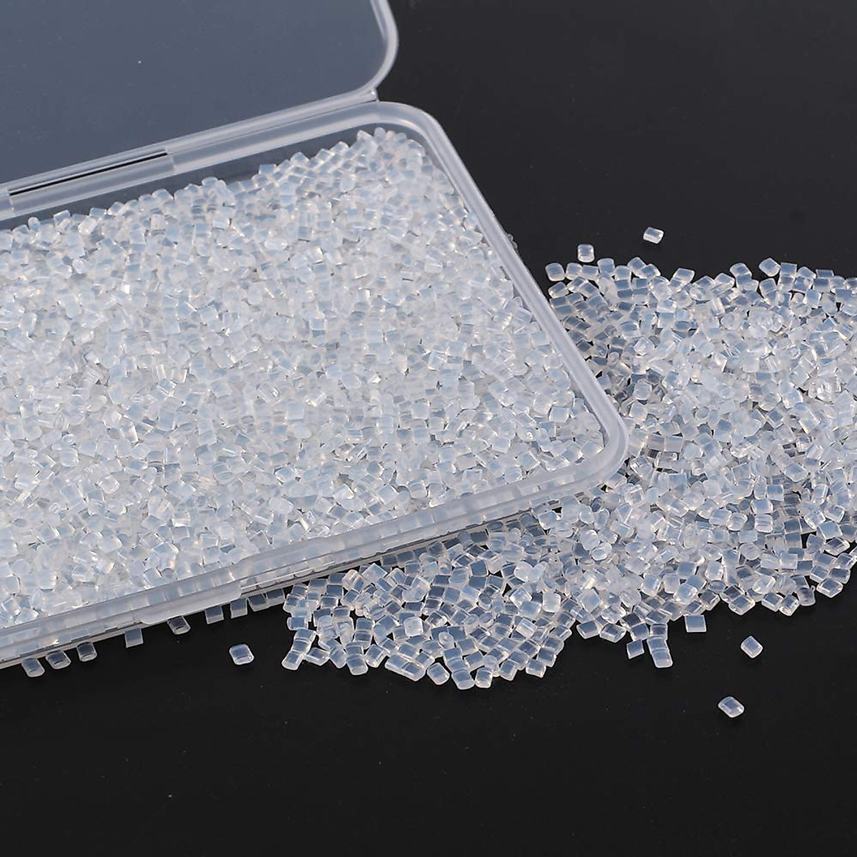 4600Pcs Italian Keratin Glue Granule Pellets Transparent Keration Glue Granule Bead for Hot Fusion Nail/I Tip Hair Extensions