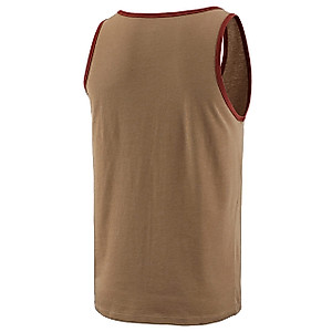 DESPLATO Men's Classic Slim Fit Breathable Active Workout Gym Muscle Sleeveless Shirts Tank Tops Khaki/Rusty XL