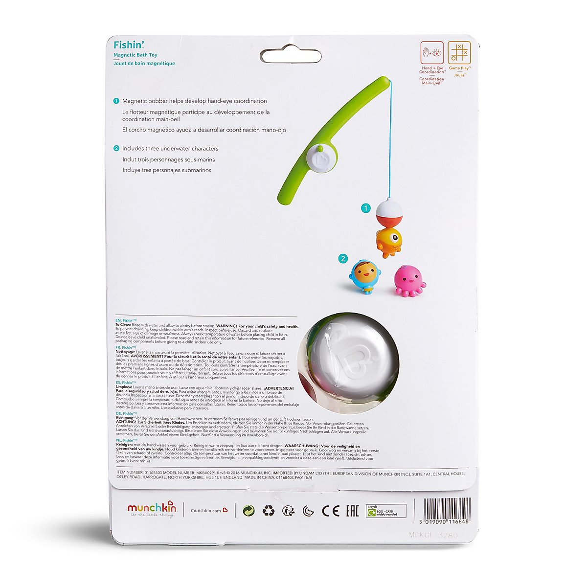 Munchkin® Fishin'™ Baby and Toddler Bath Toy, 4pc Set