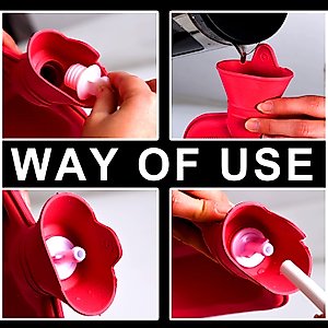 2 Quart Home Enema Bag Kit with Hose Enema Tips and Controllable Water Flow Clamp- Enema Bag for Colon Cleansing Enemas（Red）