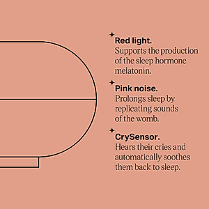 Tommee Tippee Dreammaker Baby Sleep Machine, Pink Noise, Red Light Night Light, Scientifically Proven, Smart CrySensor