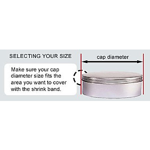 PERFORATED SHRINK WRAP BANDS, TAMPER SEAL SHRINKBANDS Heat Cellophane Seal (200, 2 1/2" - 2 3/4" Diameter)