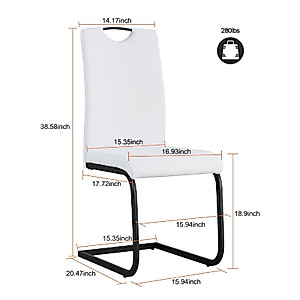 Wycian Boho High Chair, Dining Set Boho 2PCS White Seat Height 18.9" Pu Capacity 280LB 16.93" L 20.47" W 38.58" H Kitchen Chair Replacement Seat