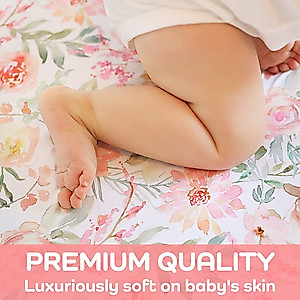 Crib Sheets for Girls – Luxuriously Soft Cotton Blend Crib Sheet for Girl Crib Sheet Mattress & Toddler Sheet by Max&So