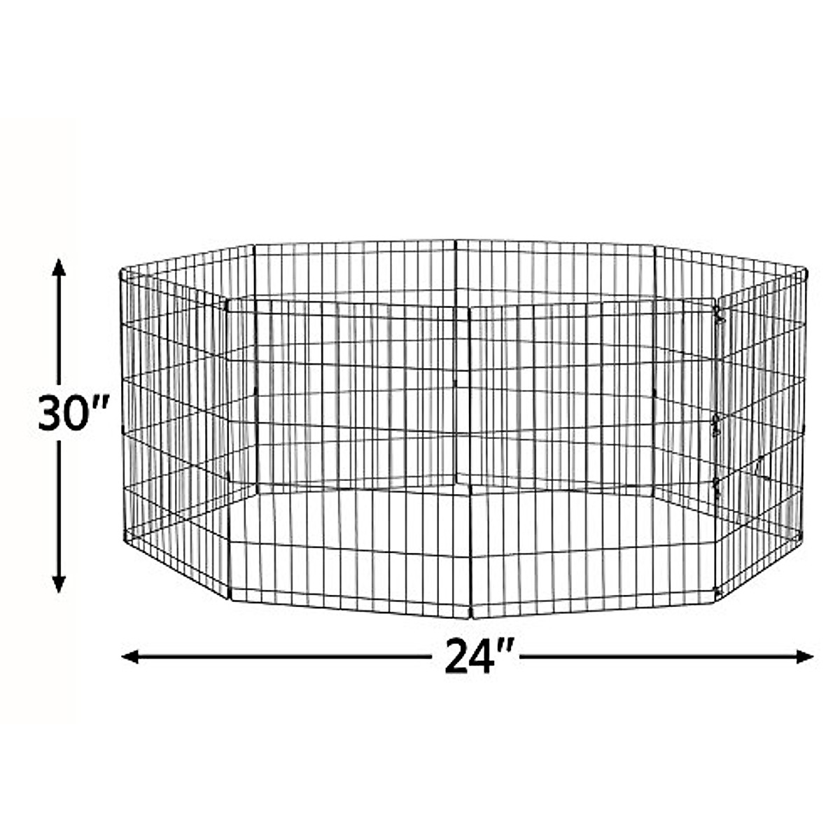 New World Pet Products B552-30 Foldable Exercise Pet Playpen, Black, Medium/24 Inch x 30 Inch