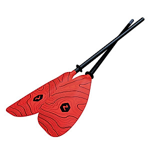 Vibe Evolve Fiberglass Kayak Paddle - Adjustable Length Canoe and Kayak Paddle - Durable Fiberglass & Reinforced Nylon Kayak Oar, Adjustable Paddle for Adults, 230-250cm, Tsunami Red