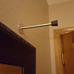 AnRui Door Stop Wall Mount 4.5Inch Door Stopper 201 Stainless Steel Doorstop Protective Door and Wall Rubber Tip Design Mute