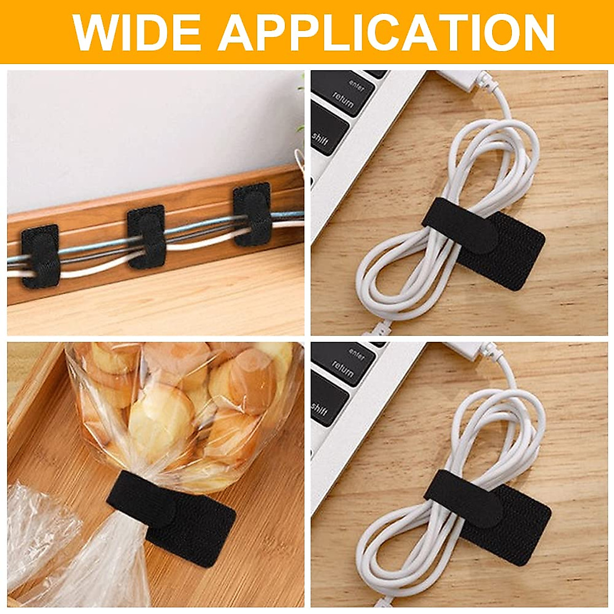 24 Pack Appliance Cord Organizer, Cable Organizer Cords, Small Kitchen Appliances, Neat Wraps, For Blender Air Fryer Coffee Maker