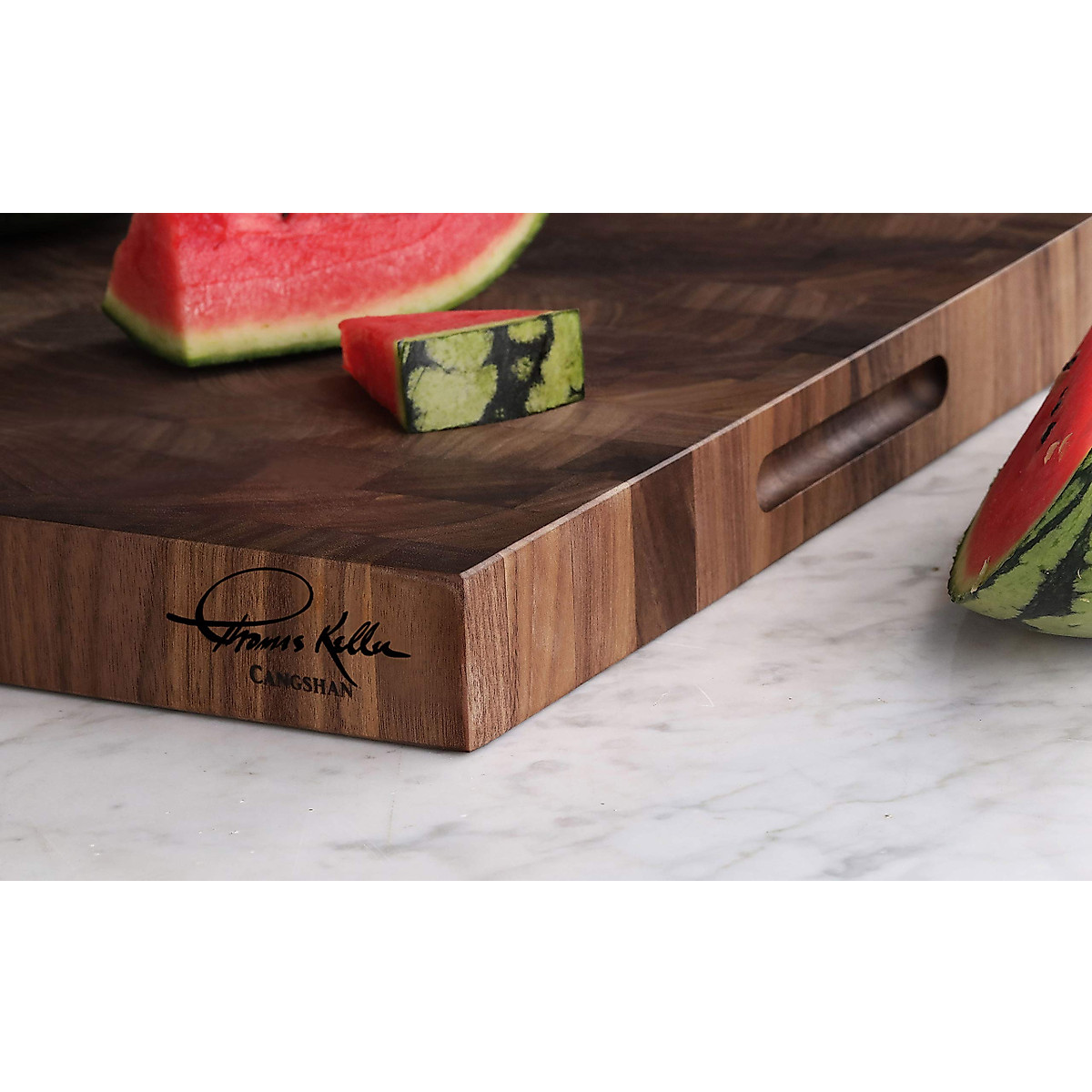 Cangshan | Thomas Keller Signature Collection Walnut End-Grain Cutting Board,14 x 20 x 1.5", Crafted in USA