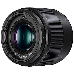 Panasonic LUMIX G Lens, 25mm, F1.7 ASPH, Mirrorless Micro Four Thirds, H-H025K (USA Black)