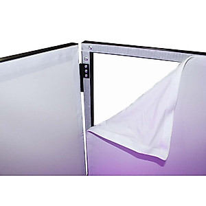 ProX XF-4X3048 DJ FACADE 4x Black Collapse and Go Facade Panels with Carry Bag, Black & White Scrims