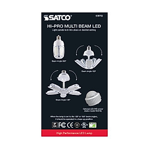 Satco S39752 Hi-Pro Multi-Beam LED Lamp, EX39 Base, 60 Watts, 5000K