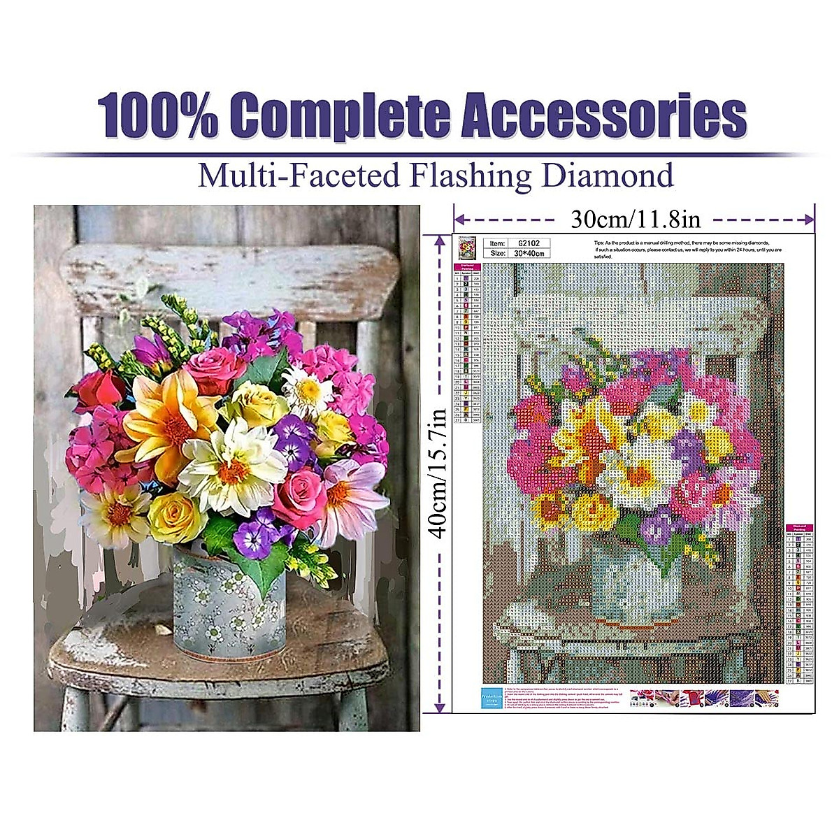 5D Diamond Painting Kits for Adults,Diamond Art with Full Tools Accessories,DIY Full Drill Diamond Dots Rhinestone Diamond Arts Kits for Home Wall Decor Gifts 12x16inch