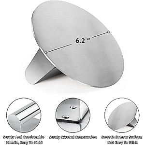 HULISEN Stainless Steel Burger Press, 6.2 inch Round Burger Smasher, Professional Griddle Accessories Kit, Grill Press Perfect for Flat Top Griddle Grill Cooking