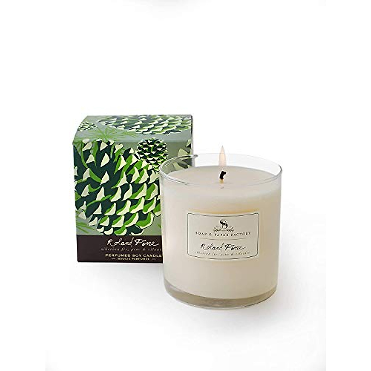 Soap & Paper Factory Roland Pine Diffuser 3.65 oz and Candle 9.5oz with A Gute Wick Snuffer (3 Piece Bundle)